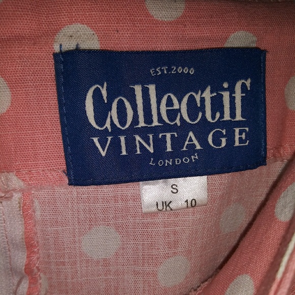 Collectif Vintage | Dresses | Collectif Vintage Clothing Pink Polka Dot ...